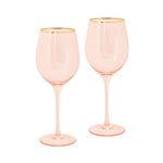 Cristina Re | Wine Glass Rose Crystal Set of 2 — Homing Instincts